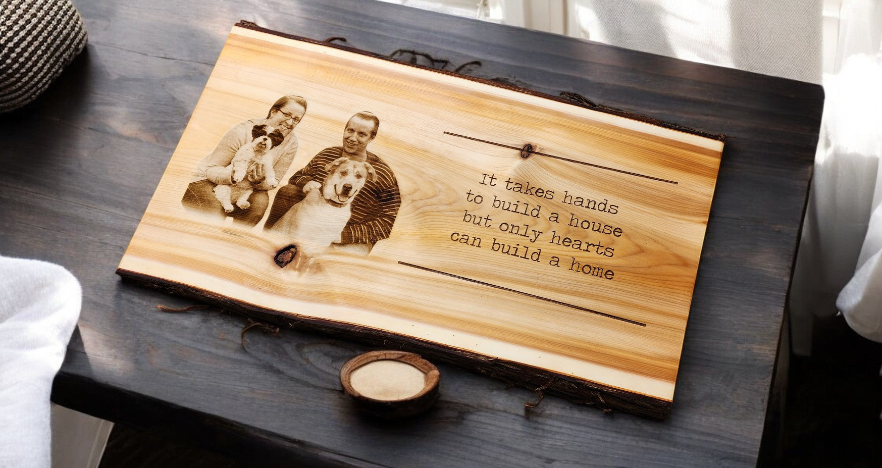 CUSTOM ANY DESIGN : Rustic Wood Slab Sign for Pet or Animal Memorial ...