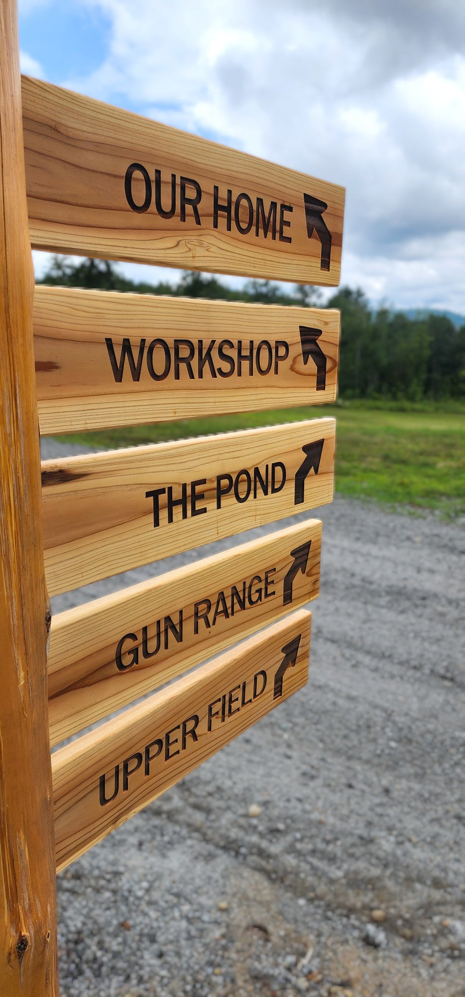 CUSTOM TEXT: Personalized Directional Rustic Wood Street Address House ...