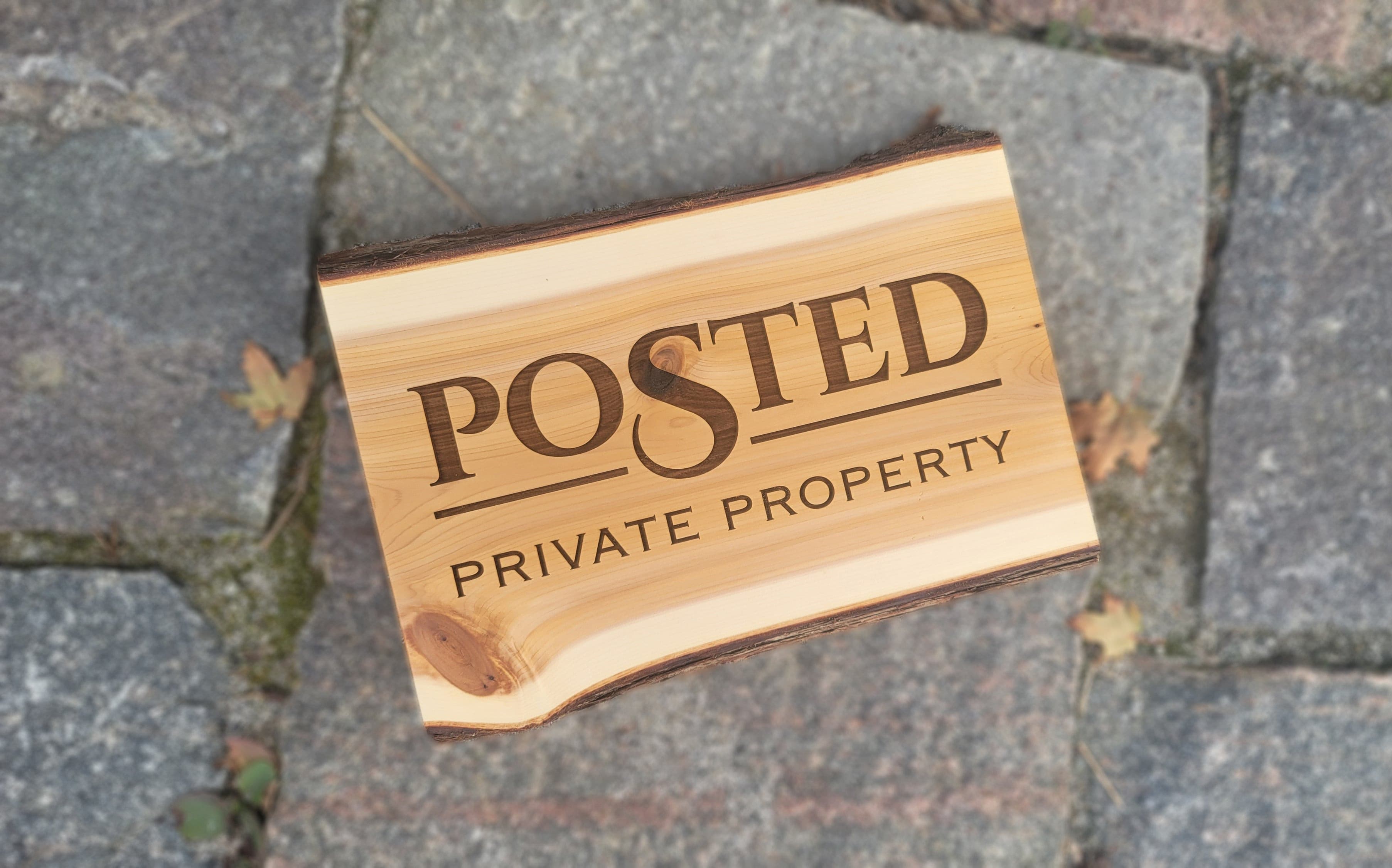 Posted Private Property Sign : Personalized Modern Rustic Business or ...